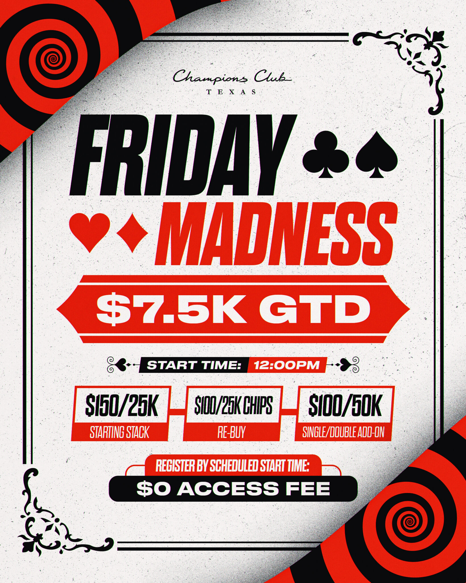 Friday Midday Madness $7.5K GTD - Champions Club Texas
